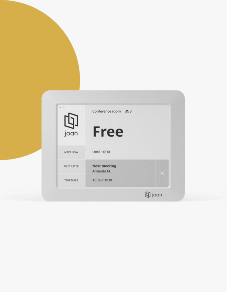 Confidently manage your meeting spaces with Joan Room