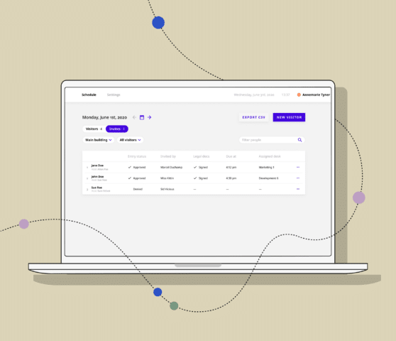 Monitor health and ensure contact tracing with Joan Visitor