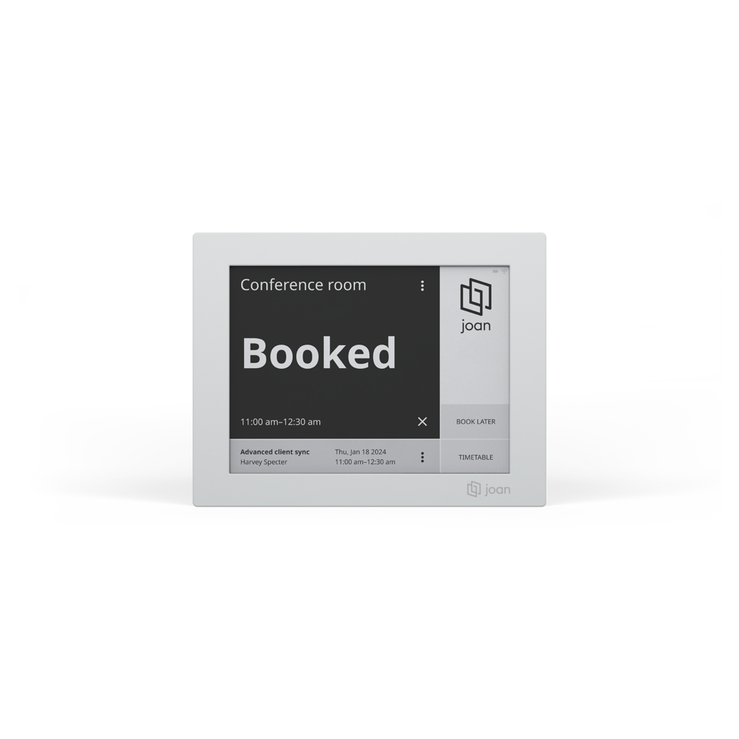 Joan 6 RE Wireless Meeting Room Display: Simplified Scheduling